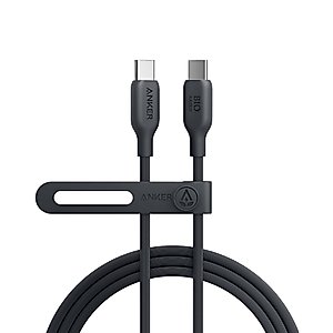 Anker 543 USB C to USB C Cable (240W 6ft), USB 2.0 Bio-Based Charging Cable for MacBook Pro 2020, iPad Pro 2020, iPad Air 4, Samsung Galaxy Samsung Galaxy S23+/S23 Ultra/S22 Ultra (Phantom Black)
