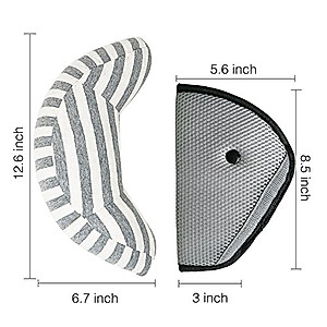 DODYMPS Car Seat Travel Pillow Neck Support Cushion Pad and Seatbelt Adjuster for Kids, Safety Belt Sleeping Pillow and Adjuster for Cars, Safety Strap Covers (2 PCS)