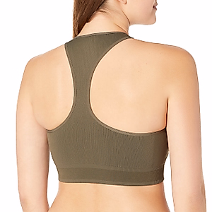 Reebok Women's Standard Crop Tank, Army Green/Black, Small