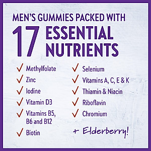New Chapter Men’s Multivitamin Gummies, 66% Less Sugar, Men’s Gummy Vitamins with Vitamin C, D3 & Zinc, Non-GMO, Gluten Free, Berry-Citrus, 75ct