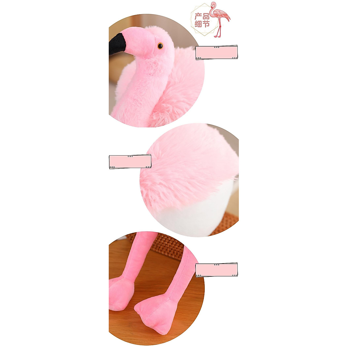 Soft Round Stuffed Flamingo Animal Plushie Fat Flamingo Plush Toys for Home Decor Cuddly Flamingo Pillow Hugging Flamingo Doll Gift for Kids or Lover (Pink, 19.7 Inch (from Head to feet))