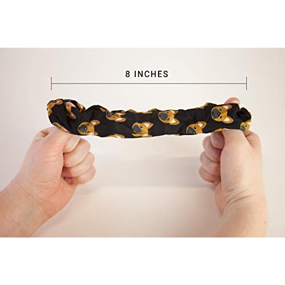 Happie Hare Scrunchies - Cotton Rounds Elastic Hair Bands - Scrunchy Hair Ties - Girls Hair Accessories - Gifts for Women (4 Pack, Fenchie Scrunchie)