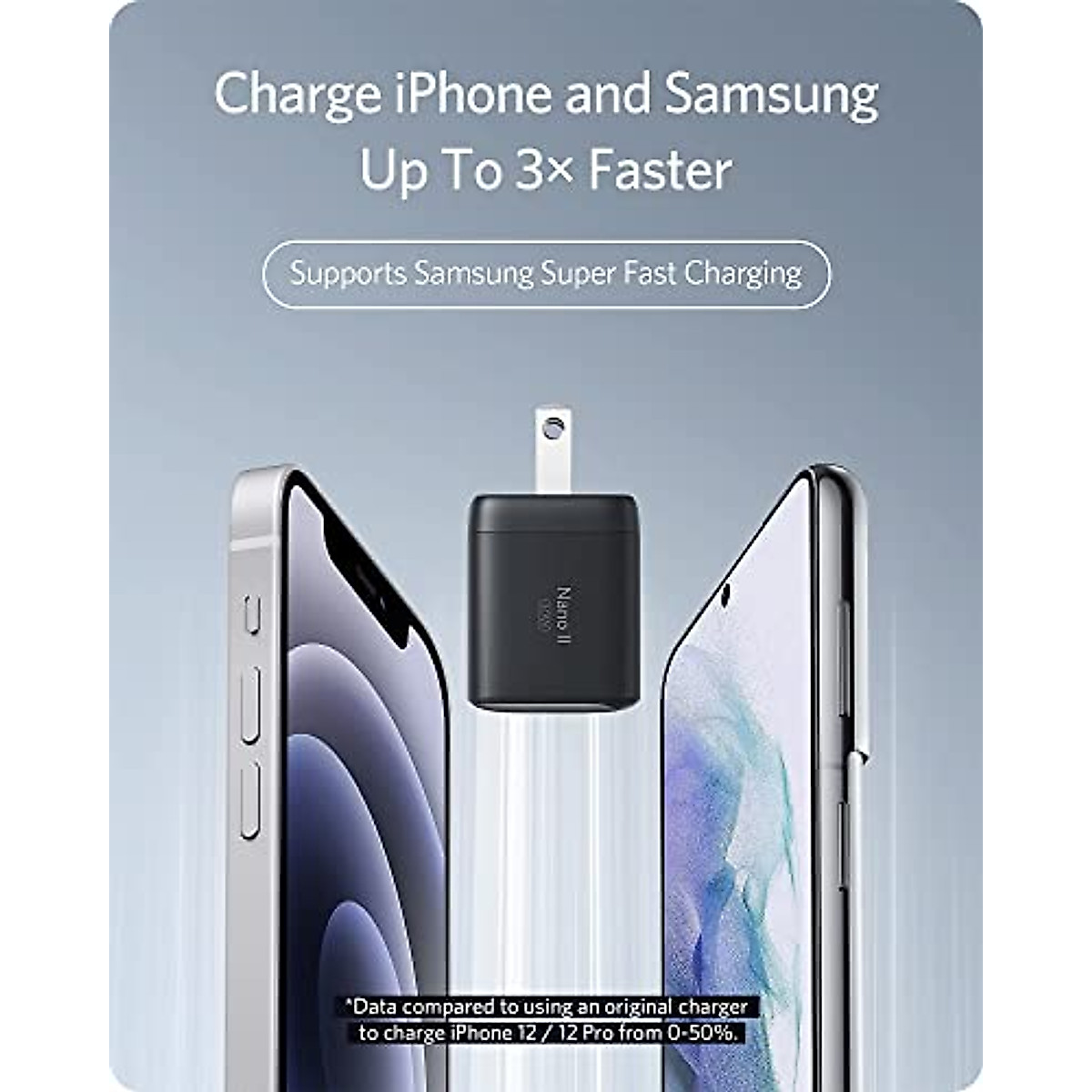 USB C , Anker Nano II 30W Fast Charger Adapter, GaN II Compact Charger (Not Foldable) for MacBook Air/iPhone 13/13 Mini/ 13 Pro/ 13 Pro Max/ 12, Galaxy S21, Note 20, iPad Pro, Pixel, and More