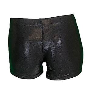 Aosva Children Girls Sparkle Dance Tumbling Athletic Swimming Gymnastics,Sparkle Black 7-8 Years