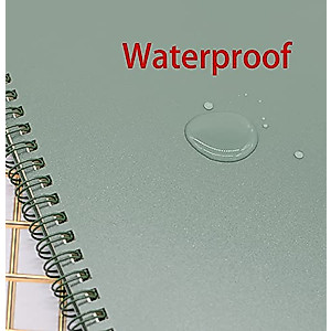 Yansanido Spiral Notebook, 4 Pcs 4 Color A5 Thick Plastic Hardcover 7mm College Ruled Paper 80 Sheets (160 Pages) Journal for School and Office Supplies (4 Pcs A5)