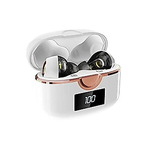 Bluetoth Headphones 4 Dynamic Drivers Wireless Earbuds 40Hrs Playtime with LED Display Charging Case Touch Control in-Ear Earphones with Mic Premium Deep Bass Headset for Sport Black