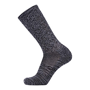 EnerWear 4 Pack Women's Merino Wool Outdoor Hiking Trail Crew Sock (US Shoe Size 4-10, Dark Purple/Black Stripe/Multi)