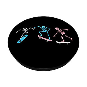 Trans Transgender LGBTQ Gay Pride Skeleton Skateboarding PopSockets Swappable PopGrip