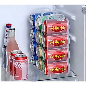 2 Pack Soda Can Dispenser for Refrigerator，Soda Can Organizer ，Can Organizer for Refrigerator