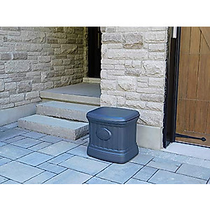 FCMP Outdoor All Weather Outdoor Salt and Sand Storage Bin, Granite Grey