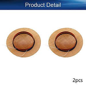 Heyiarbeit 25.5mm Tweeter Voice Coil Audio Speaker High Tone Silk Dome Tweeter Accessory for Audio Replacement 16Ohms 2Pcs