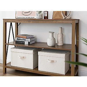 StorageWorks 3-Pack Closet Storage Bins with 2-Pack Decorative Storage Boxes