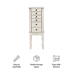 Powell Darcy Off White Jewelry Armoire