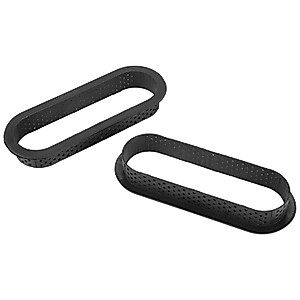 YUPVM 12 Pieces Oval Tart Rings Heat-Resistant Perforated Cake Mousse Non Stick Bakeware Tart Cake Cake Rings