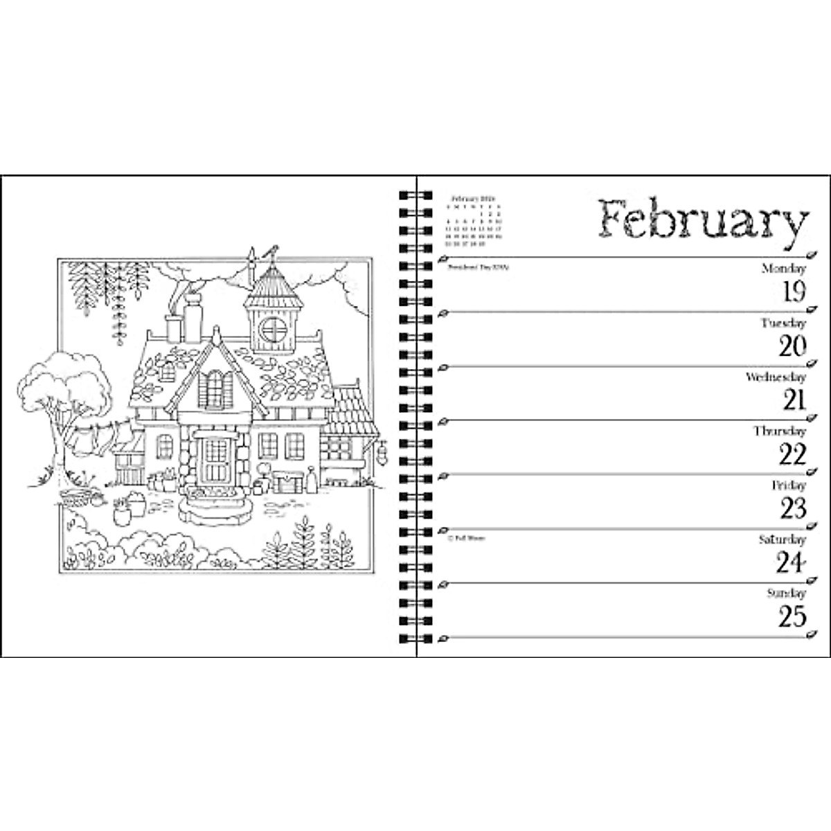 Johanna Basford 12-Month 2024 Coloring Weekly Planner Calendar: A Special Collection of Whimsical Illustrations