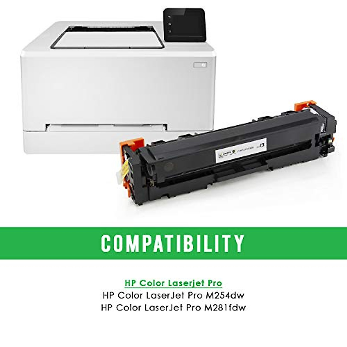 LINKYO Compatible Toner Cartridge Replacement for HP 202X CF500X 202A (Black, High Yield, 2-Pack)