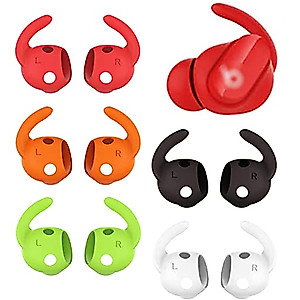 ALXCD Anti Slip Ear Hook Compatible with Beats Studio Buds, 5 Pairs Anti-Slip Anti Lost Earbuds Hook Sport Ear Hooks, Compatible with Beats Studio Buds, 5 Pairs 5 Colors
