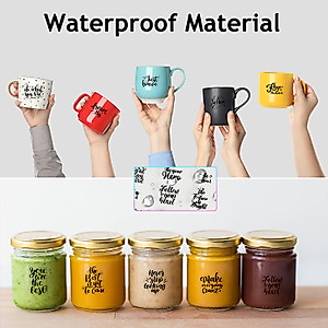 Glenmal 840 Pieces Inspirational Sticker Housekeeping Week Gifts Motivational Decal Aesthetic Words Sticker Word Sayings Decal for Teens Journaling Scrapbook(Transparent Color)