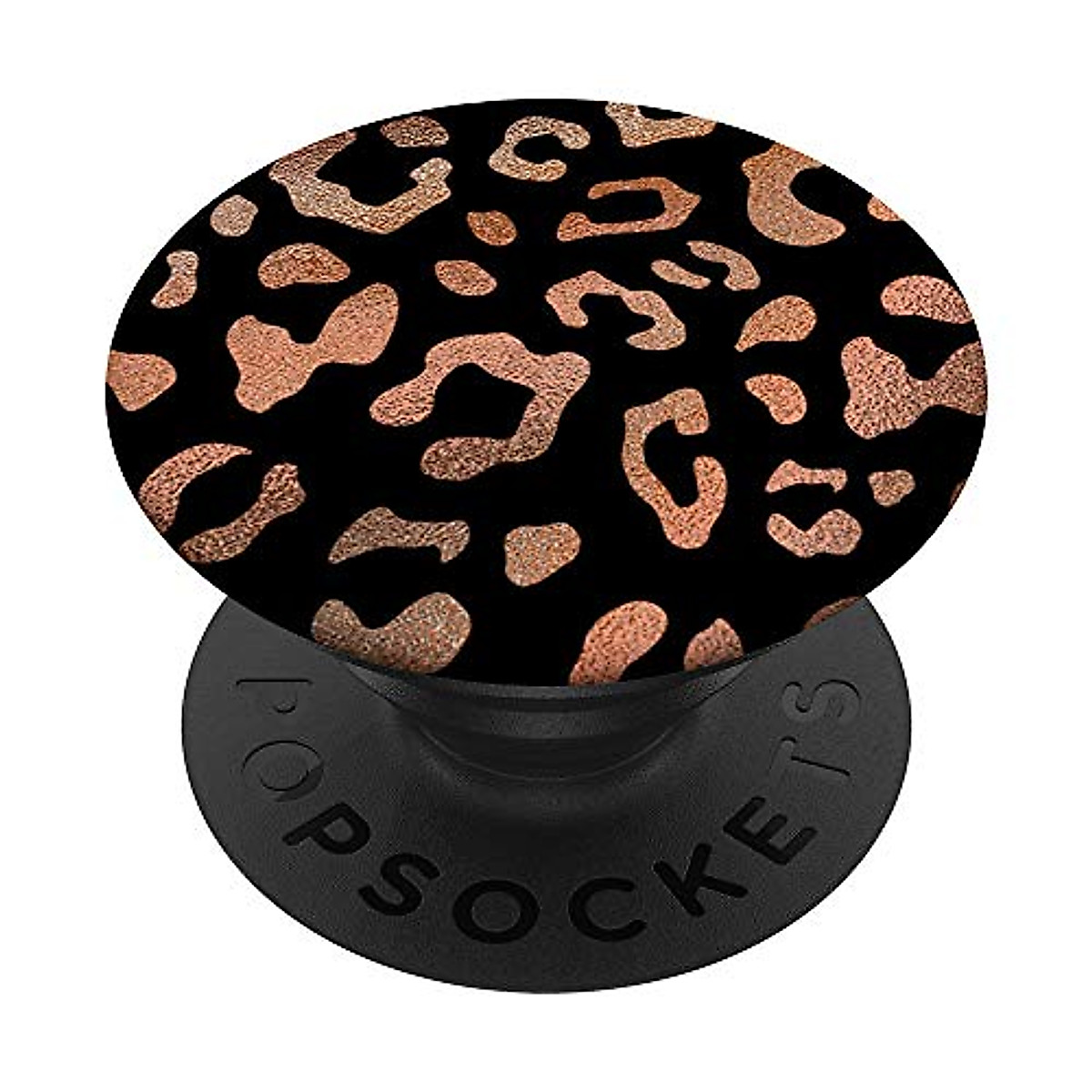 Rose Leopard Cheetah Black PopSockets Swappable PopGrip
