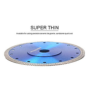 Super Thin Diamond Tile Blade Porcelain Saw Blade for Cutting Porcelain Tile Granite Marbles (7")