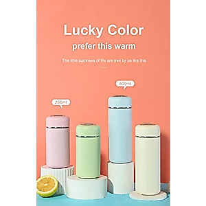 Mini 9 oz/13oz Stainless Steel Sports Water Bottle Spout Vacuum Insulated for Kids and Women Keep Hot and Cold (Ivory,9oz)