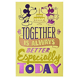 American Greetings Romantic Birthday Card (Mickey and Minnie Mouse)