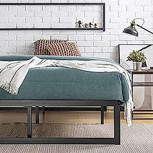 ZINUS Abel Metal Platform Bed Frame / Mattress Foundation with Steel Slat Support / No Box Spring Needed / Easy Assembly, King, Black