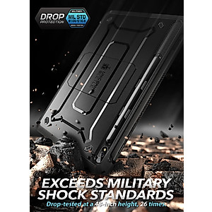 SUPCASE Unicorn Beetle Pro Series Rugged Full Body Case for Samsung Galaxy Tab S7 FE 12.4 inch (2021) with Built-in Screen Protector and Pen Holder S (Black)