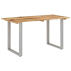 Multifunctional Dining Room Table,Modern Wood Dining Table,Dining Table,Suitable for Living Room,Lounge,Office,Meeting Room 55.1"x27.6"x29.9" Solid Acacia Wood