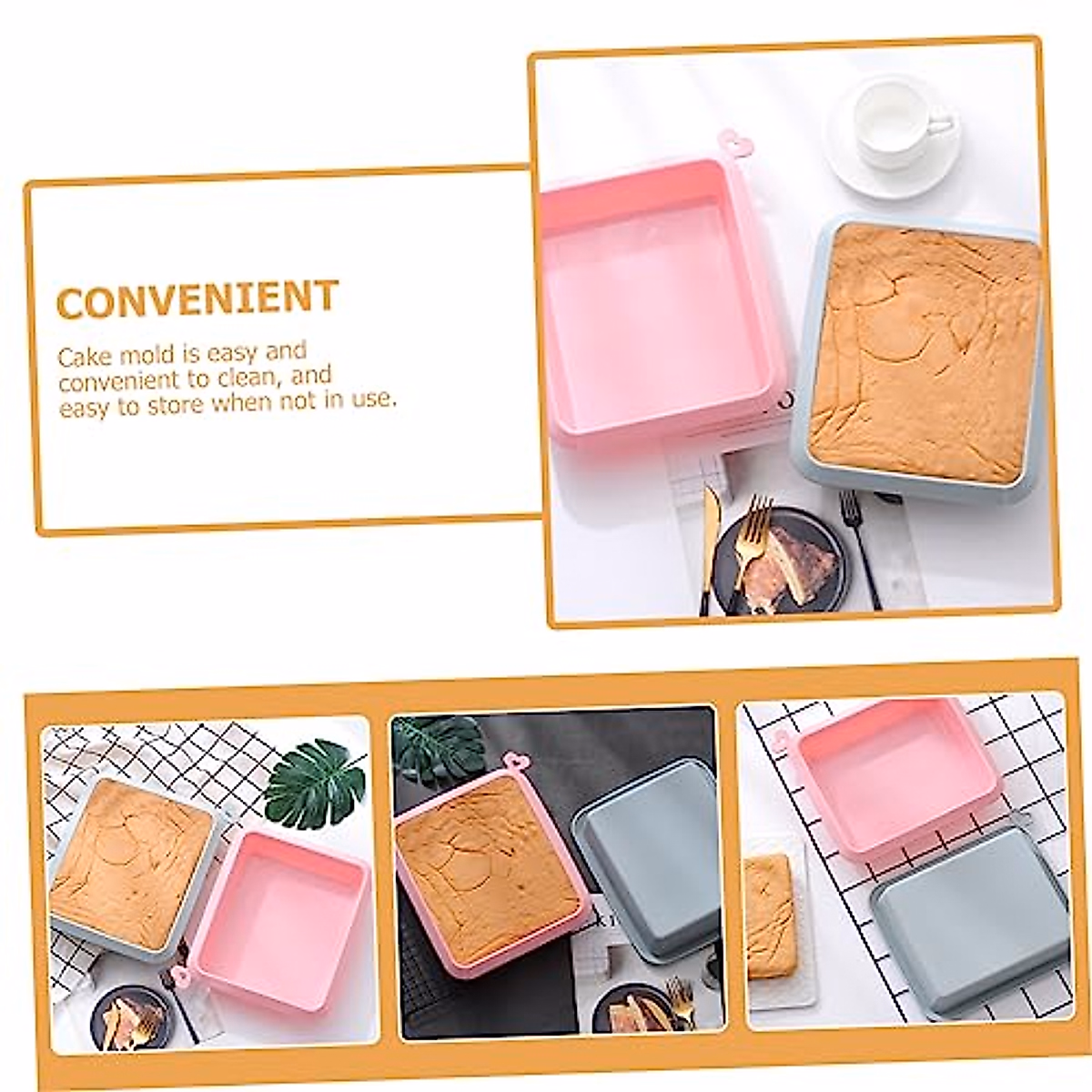 Hemoton 6 Pcs Cake Pan Charlotte Cake Pan Silicone Cookie Mold Clay Oven Cupcake Baking Mold Cheesecake Baking Pan Quick Release Bread Pan Silica Gel Cake Tins Doughnut Mold Baking Molds