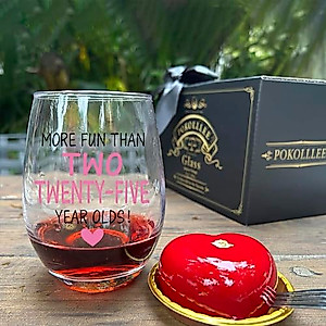 Pokolllee Happy 50th Birthday Wine Glass 50th Birthday Gifts for Women, Funny 50 Birthday Gift for Mom Girlfriend Bestie Friends Wife Coworker, Turning 50th Birthday Gifts, 50 Years OLd Birthday Gift