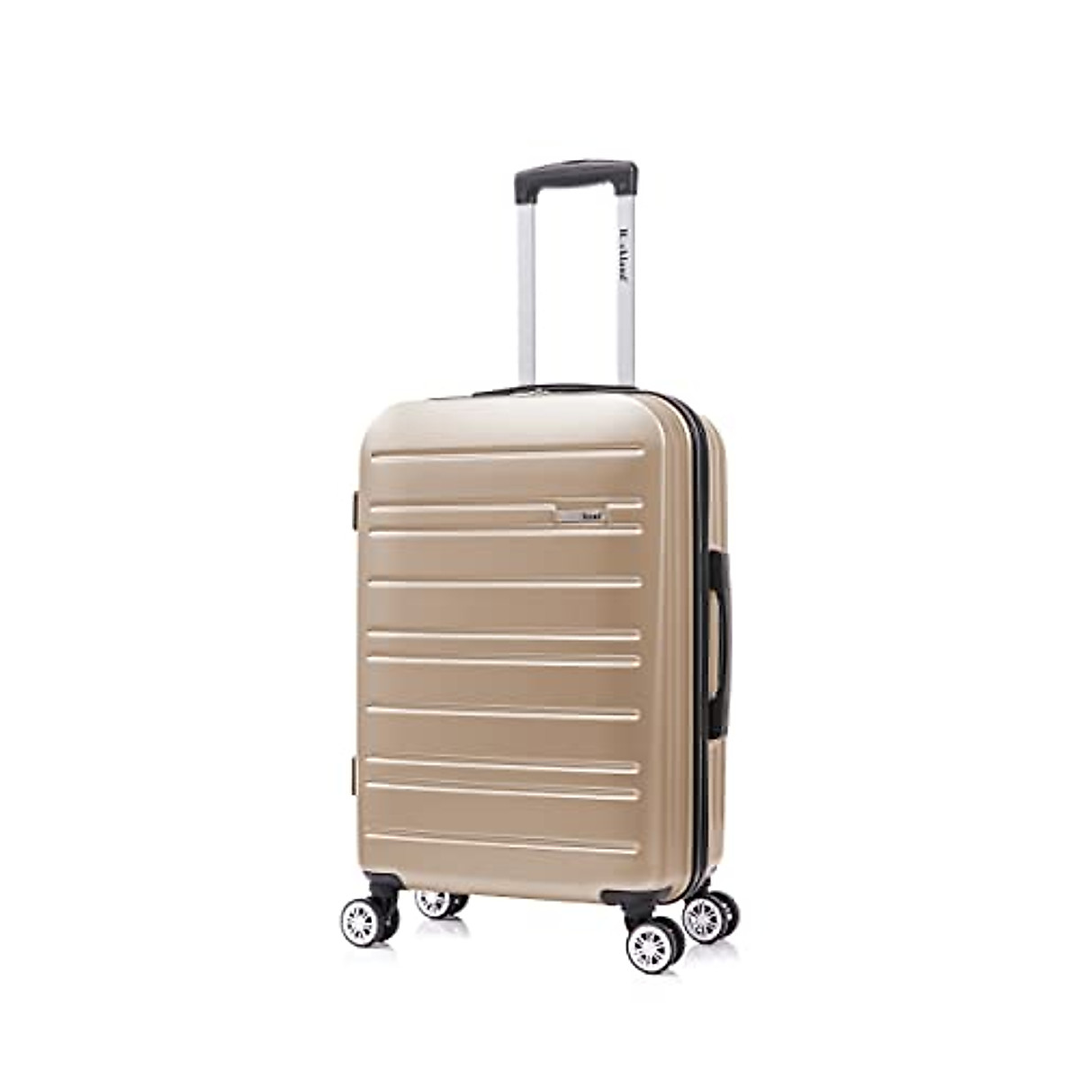 Rockland Irvine Hardside Spinner Wheel Luggage, Champagne, 19", 23", 27"