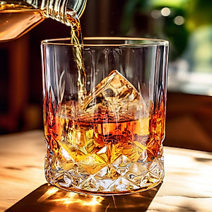 Yaomiao 24 Pack Old Fashioned Whiskey Glasses Bulk 10 oz Bourbon Glass Cocktail Glasses Rocks Glasses for Whiskey Bourbon Liquor and Cocktail Drinks Gift