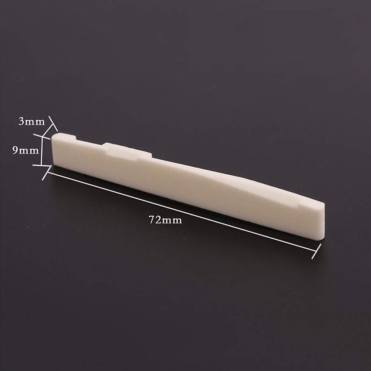 Guitar Bridge Pins Inlaid Abalone Dot, Bridge Saddle and Nut, Made of Real Bones, for 6 String Acoustic Guitar