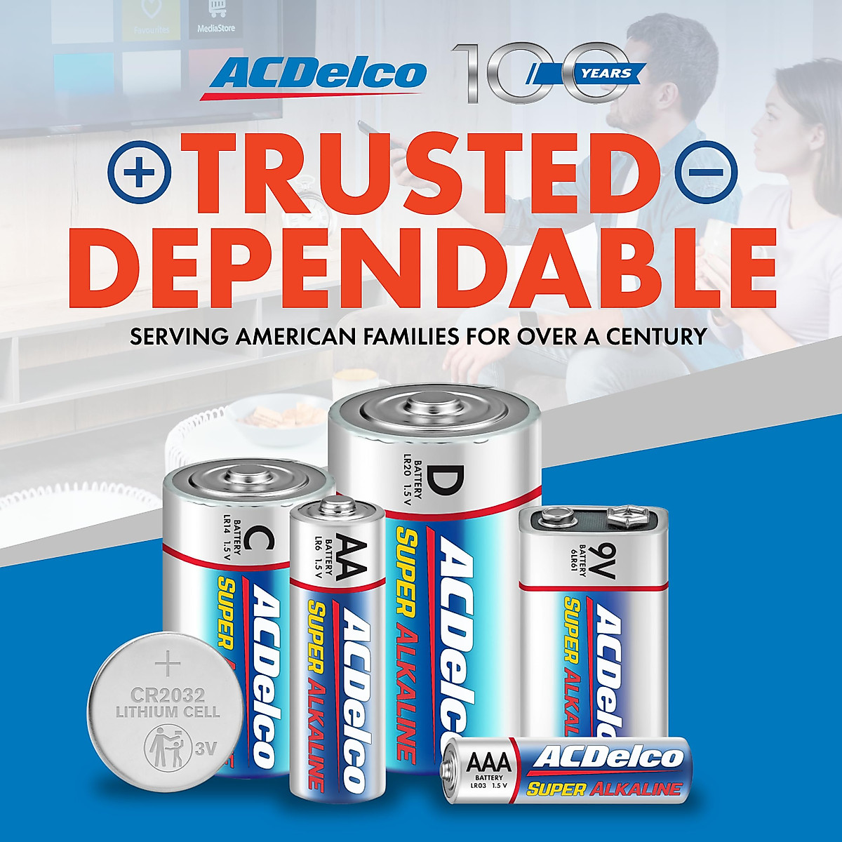 ACDelco 48-Count AAA Batteries, Maximum Power Super Alkaline Battery, 10-Year Shelf Life, Reclosable Packaging