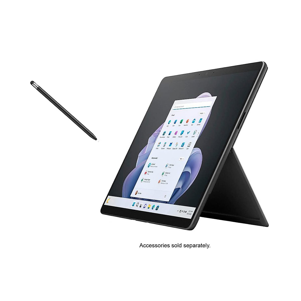 Microsoft Surface Pro 9, 13.3" Touchscreen 2-in-1 Tablet, 12th Gen Intel Core i7-1255U, Intel Iris Xe Graphics, 16GB DDR5 RAM, 512GB SSD, Windows 11h, Graphite, Device Only, with MTC Stylus Pen