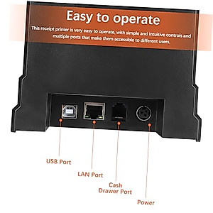 Gatuida Abs Thermal Printer Thermal Receipt Printer Black Thermal Pos Printer Receipt Printer