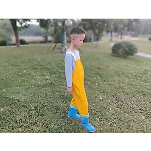 MOUNTAIN AND FISHING Unisex Baby and Kids' Pants , Waterproof and Windproof Bib Overall, Toddler Suspender Rain Gear Suspender Trouser Lightweight Outdoor Rain Bib (L/XL)