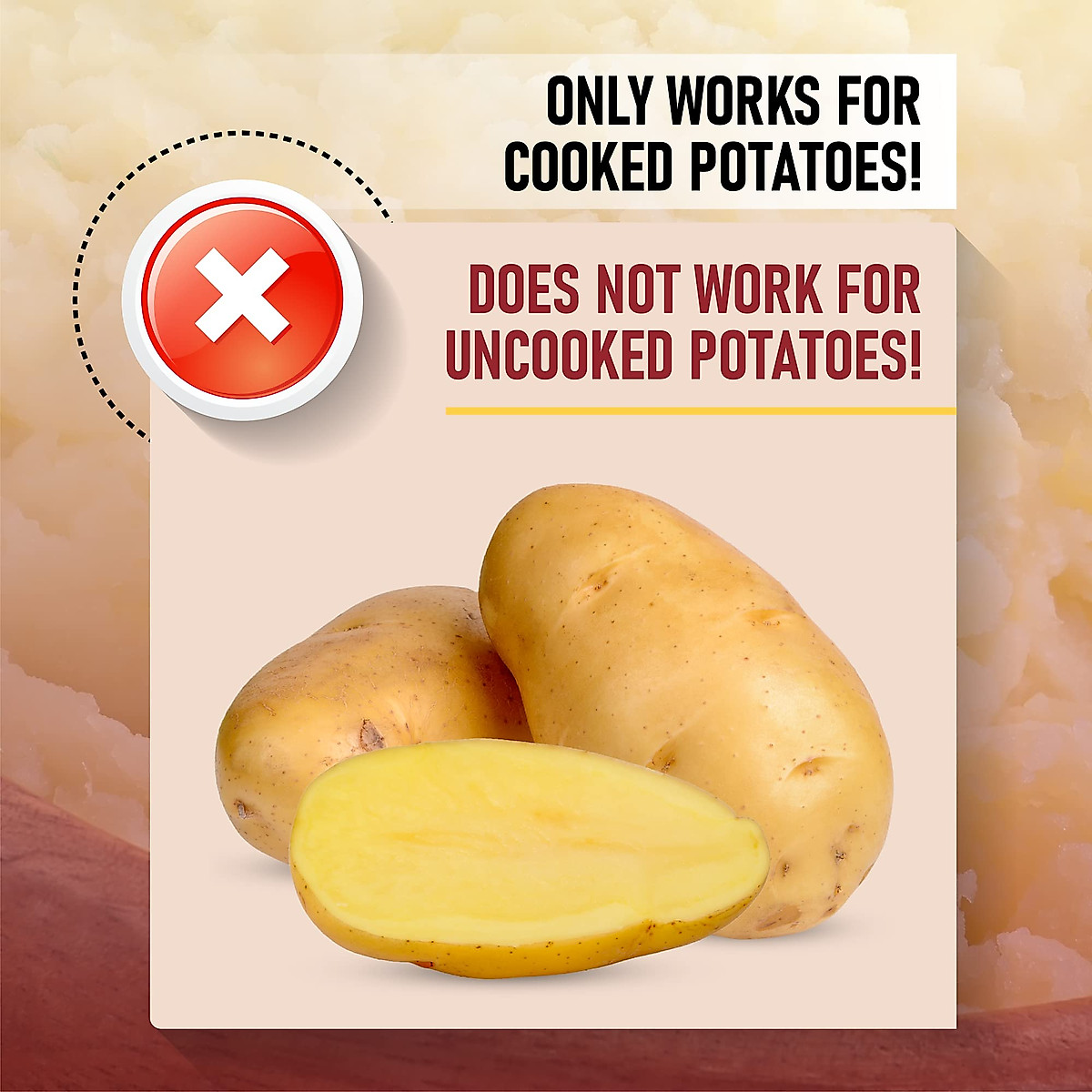 Cook Army Potato Ricer Stainless Steel Professional – 15 Oz Ricer Kitchen Tool With 3 Interchangeable Discs & Non Slip Handle – Mashed Potatoes Ricer & 3 in 1 Veggie Potato Peeler Knife Gadget