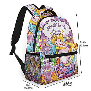 Cartoon Laptop Backpack Unisex Lanky Backpack Box Bookbag Printed Travel Backpack School Bags Computer Bag