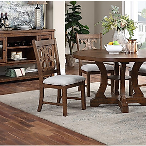 Wycian Boho High Chair, Boho Chair 2PCS Brown Solid Wood 20" L 23" W 39" H Living Room Bedroom Dining Rooms Garden Patio Recliner Chair