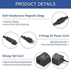 19V Adapter Power Cord for Acer LCD Monitor H236HL SA230 G276HL G246HL G206HQL S271HL S240HL G236HL S220HQL S242HL G226HQL S202HL S230HL G237HL S231HL S232HL S241HL H226HQL H276HL HN274H