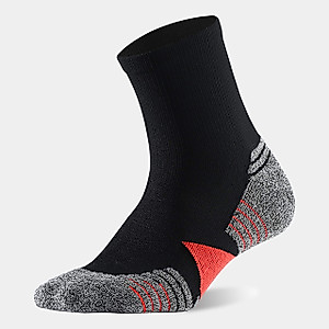 WANDER Men's Athletic Ankle Socks 6 Pairs Sports Running Socks Cushion Quarter Cycling Socks 6-9/10-12/12-14