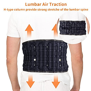 HONGJING Decompression Back Belt with Heat & Massage, Lumbar Support Belt for Immediate Lower Back Pain Relief, Back Traction Device with Rechargeable Battery (29-49 inch Waists)