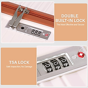 RUNCODE Travel Luggage Sets 6 Piece with Spinner Wheels and TSA Lock, Lightweight ABS Hard Shell Carry On Suitcase Set with 360° Double Wheels for Traveling Women (20"/24"/28")