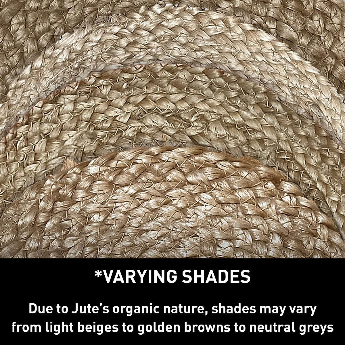 Chardin home Farmhouse Jute Braid Oval Rug | Perfect as Doormat| Great for Porch, Kitchen, Meditation mat, Study, dorms | 18x30 inch Small Artisanal Handcrafted mat