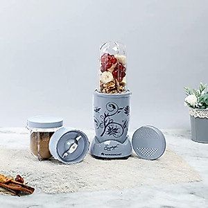 Wonderchef Nutri-Blend, 400W, 22000 RPM Mixer-Grinder, Blender, SS Blades, 2 Unbreakable Jars, 2 Years Warranty, Grey, Online Recipe Book By Chef Sanjeev Kapoor