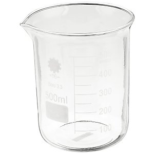 Ajax Scientific GL010-0500 Borosilicate Glass Graduated Beaker, 500mL