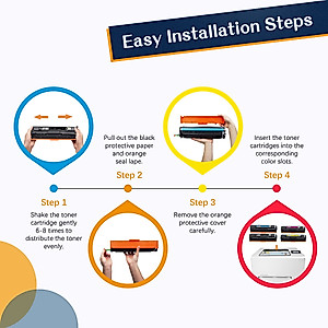 ColorKing Compatible Toner Cartridge Replacement for HP 202X 202A Toner Cartridges for HP Color Laserjet Pro MFP M281fdw M281cdw M254dw 281fdw M254 M281 Printer (Black Cyan Yellow Magenta, 4 Pack)
