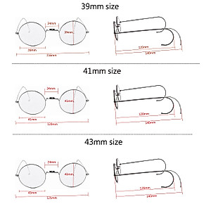 Agstum Retro Small Round Optical Rare Wire Rim Eyeglasses Frame (Gold, 43)